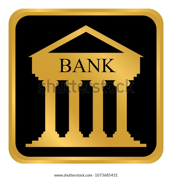 Bank Button On White Background Vector Stock Vector (Royalty Free ...