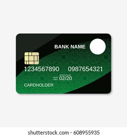 Bank Card Design Vector Template Digital Stock Vector (Royalty Free ...