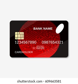 Bank Card Design Vector Template Digital Stock Vector (Royalty Free ...