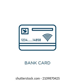 Bank Card Icon Thin Linear Bank Stock Vector (Royalty Free) 2109870425 ...