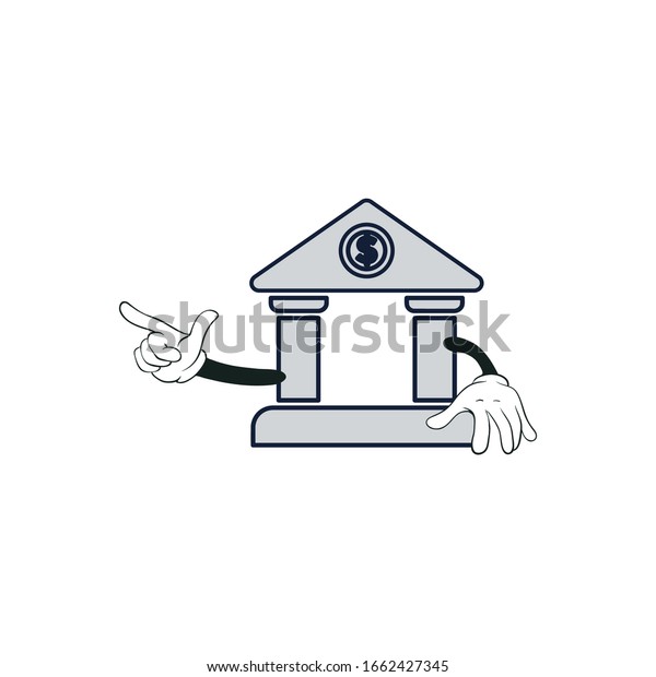 Bank Cartoon Characters Design White Background: เวกเตอร์สต็อก (ปลอดค่า ...