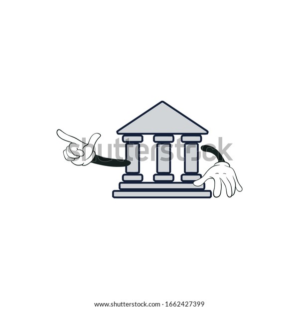 Bank Cartoon Characters Design White Background Stock Vector (Royalty ...