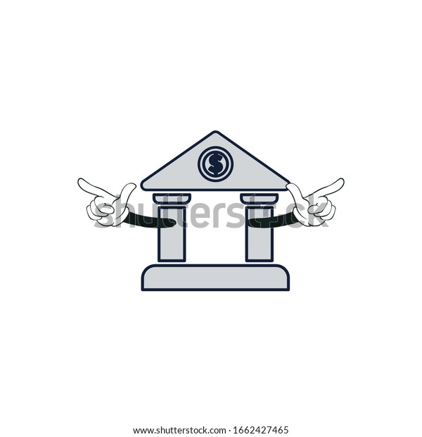 Bank Cartoon Characters Design White Background Stock Vector (Royalty ...