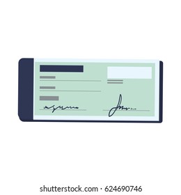 Bank Check Bank Cheque Pen Vector Stock Vector (Royalty Free) 1905395632