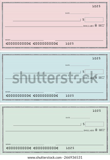 Bank Checks Layered Type Backgrounds Pin Stock Vector (Royalty Free ...