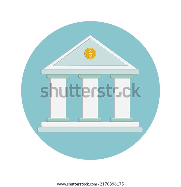Bank Icon Cartoon Vector Illustration Economic: เวกเตอร์สต็อก (ปลอดค่า ...