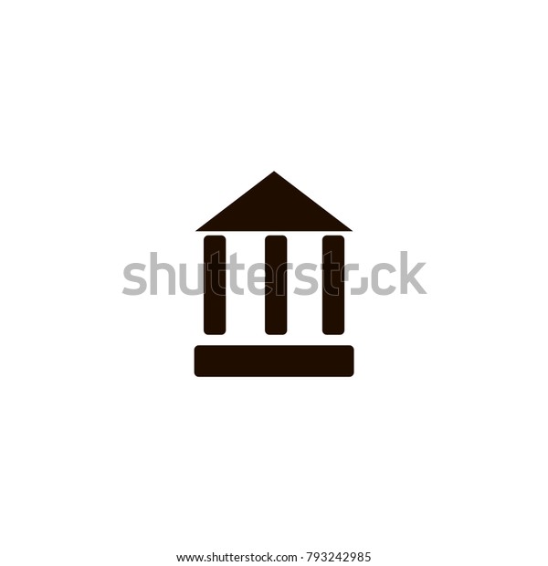Bank Icon Flat Design Stock Vector (Royalty Free) 793242985 | Shutterstock