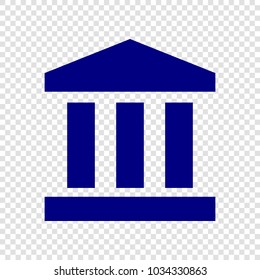 Bank Icon Vector Navy Blue Flat Stock Vector (Royalty Free) 1034330863 ...