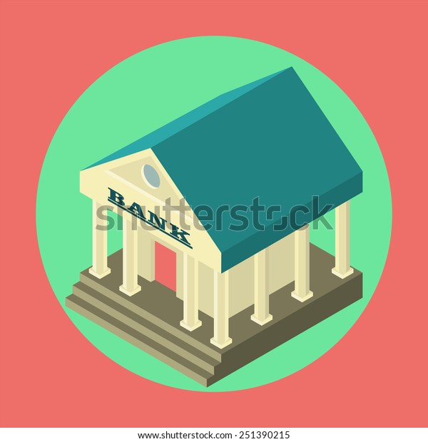 Bank Isometric Icon Stock Vector (Royalty Free) 251390215