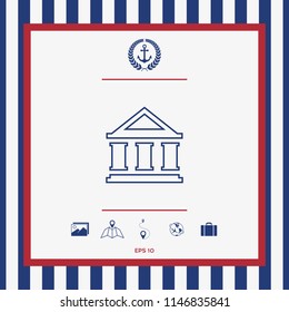 Bank Line Icon Stock Vector (Royalty Free) 1146835841 | Shutterstock