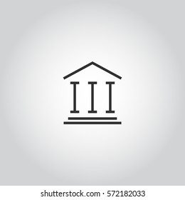 Bank Line Icon Stock Vector (Royalty Free) 572182033 | Shutterstock