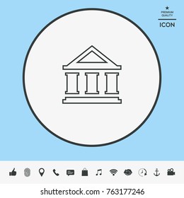 Bank Line Icon Stock Vector (Royalty Free) 1023547417 | Shutterstock