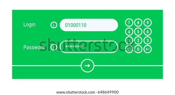 Bank Login Form Access Management Software Stock Vector (Royalty Free ...