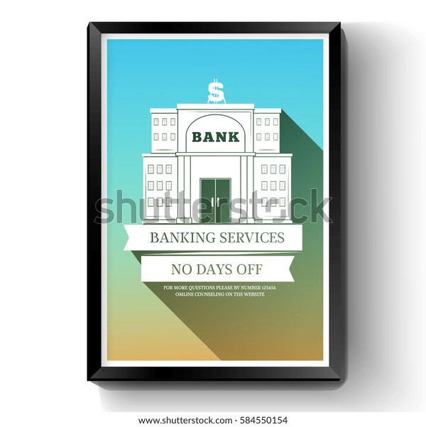 Bank Logo Label Template Blurred Background 스톡 벡터(로열티 프리) 584550154 ...