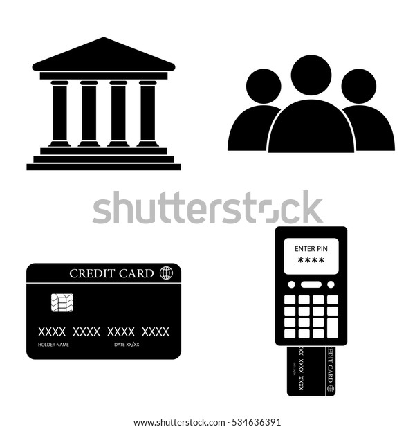 Bank Money Icons Vector Set Stock Vector (Royalty Free) 534636391 ...