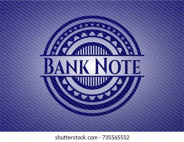 Bank Note Badge Jean Texture Stock Vector (Royalty Free) 735565552 ...