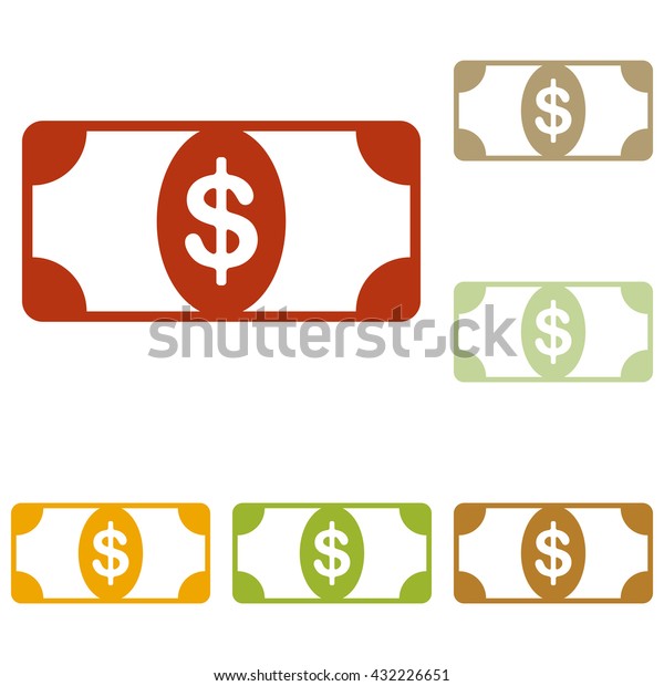 Bank Note Dollar Sign Stock Vector (Royalty Free) 432226651 | Shutterstock