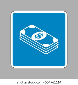 Bank Note Dollar Sign White Icon Stock Vector (Royalty Free) 554761114