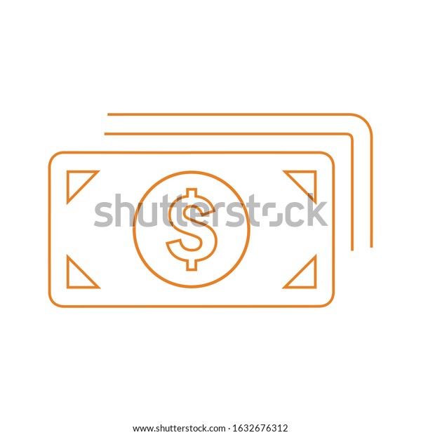 Bank Note Icon Cash Dollar Money Stock Vector (Royalty Free) 1632676312 ...