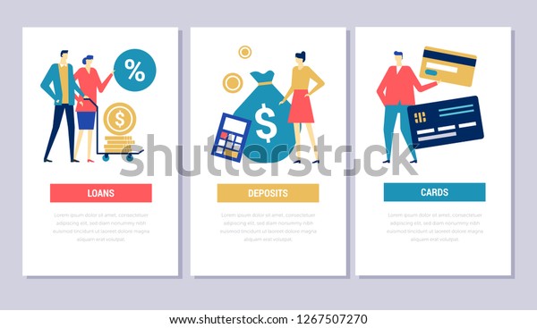Bank Operations Flat Design Style Conceptual Stock Vector (Royalty Free ...