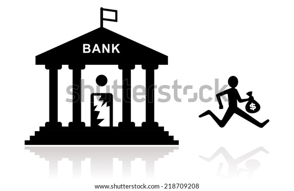 Bank Robbery Man Running Away Bank 库存矢量图（免版税）218709208 | Shutterstock