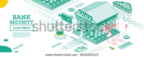 Bank Security Safe Payment Vector Illustration Stock Vector (Royalty ...