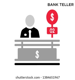 Bank Teller Icon White Background Simple Stock Vector (Royalty Free ...