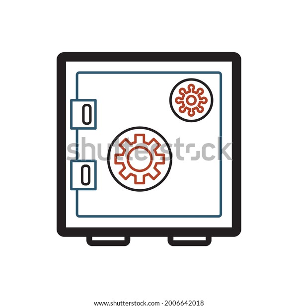 Bank Vault Icons Symbol Vector Elements Stock Vector (Royalty Free ...