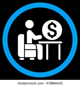 Banker Office Vector Bicolor Rounded Icon: vector de stock (libre de ...