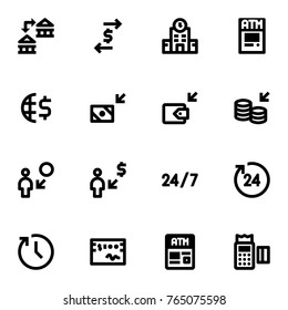 Banking Black White Icon Set Stock Vector (Royalty Free) 765075598 ...