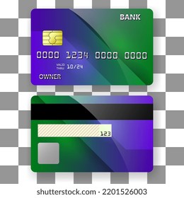 Banking Card Template Background Green Shine Stock Vector (Royalty Free ...