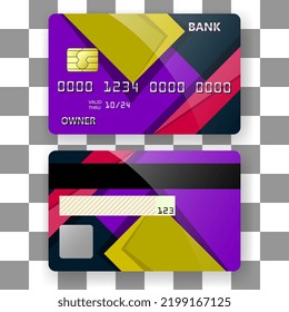 Banking Card Template Background Luxury Design Stock Vector (Royalty ...