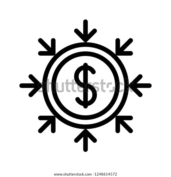 Banking Saving Circle Dollar Sign Editable: vector de stock (libre de ...