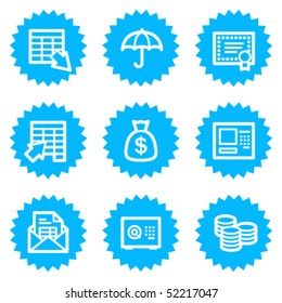 Banking Web Icons Blue Sticker Series Stock Vector (Royalty Free ...