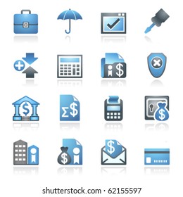 Banking Web Icons Gray Blue Series Stock Vector (Royalty Free) 62155597 ...
