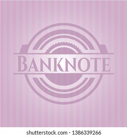 Banknote Pink Emblem Retro Vector Illustration Stock Vector (Royalty ...