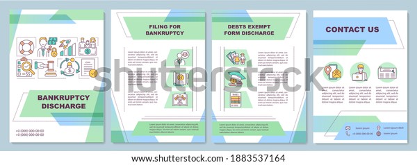 Bankruptcy Discharge Brochure Template Application Court Stock Vector ...