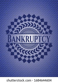 Bankruptcy Emblem Denim Texture Vector Illustration Stock Vector ...