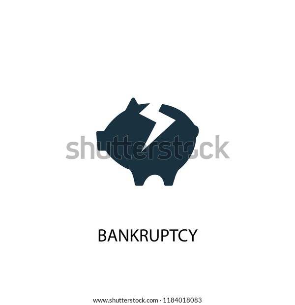 Bankruptcy Icon Simple Element Illustration Bankruptcy Stock Vector ...