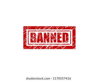Banned Red Stamp Stock Vector (Royalty Free) 1170557416 | Shutterstock