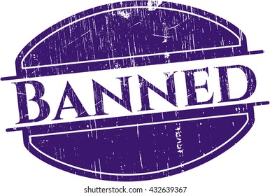 Banned Rubber Grunge Texture Stamp Stock Vector (Royalty Free ...