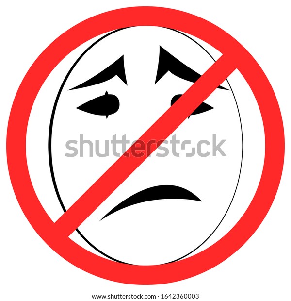Banned White Sad Face Isolated On Stock Vector (Royalty Free ...
