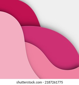 Banner 3d Paper Cut Design Wave Stock Vector (Royalty Free) 2187261775 ...