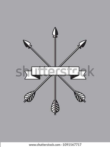 Banner Arrows Vector Design Badge Emblem Stock Vector (Royalty Free ...