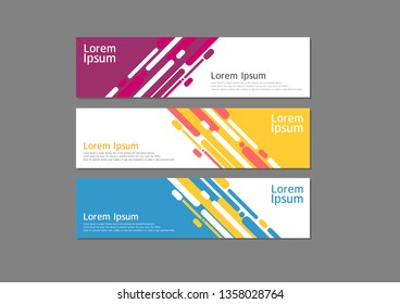 Two Side Business Web Banner Standard Stock Vector (Royalty Free ...