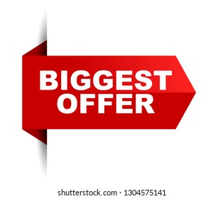 Banner Biggest Offer Stock Vector (Royalty Free) 1304575141 | Shutterstock