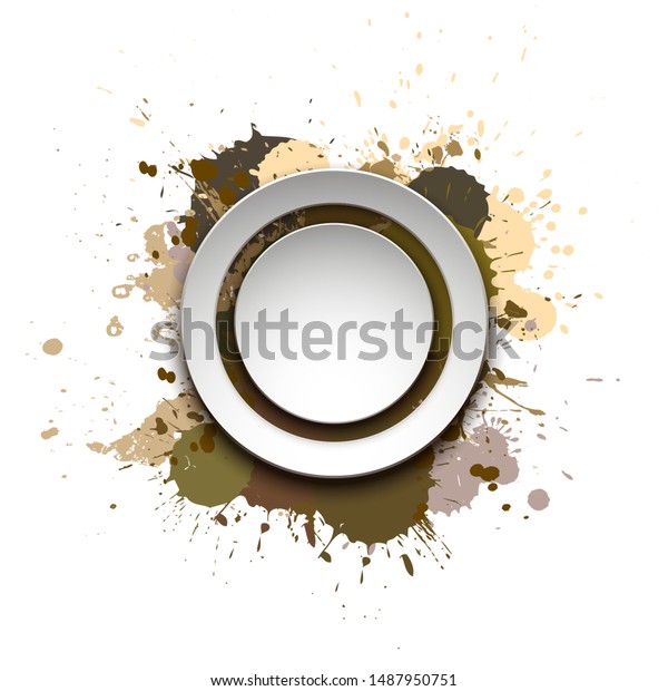 Banner Blot Presentation Splash Poster Graphic Stock Vector (Royalty ...