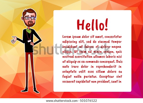 Banner Cartoon People Vector Illustration Character: เวกเตอร์สต็อก ...