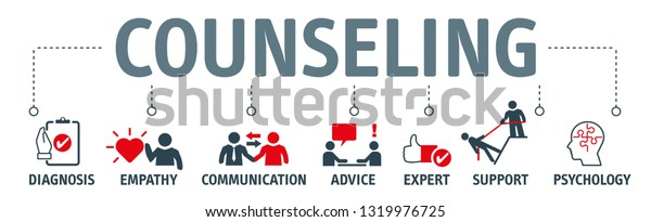 Banner Counseling Vector Illustration Concept Therapy Stock Vector ...