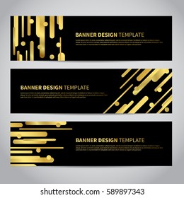 Banner Covers Gold Geometric Pattern On Stock Vector (Royalty Free ...